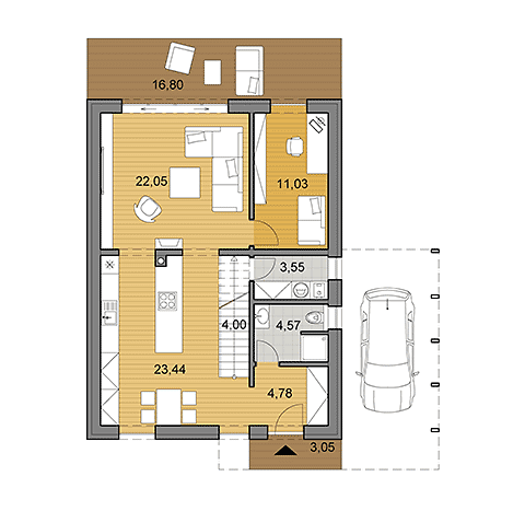 Projekty domů - Půdorysy | DJS Architecture