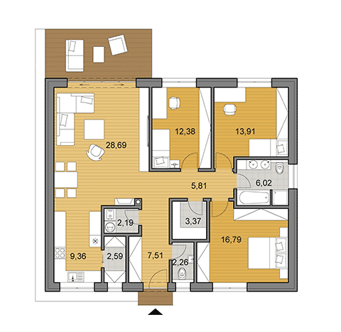 Projekty domů - Půdorysy | DJS Architecture