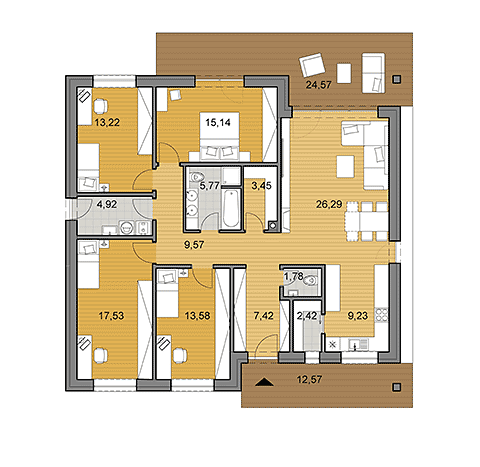 Projekty domů - Půdorysy | DJS Architecture